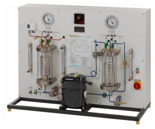 VAPOR COMPRESSION REFRIGERATION CYCLE, teaching equipment, Condenser ...