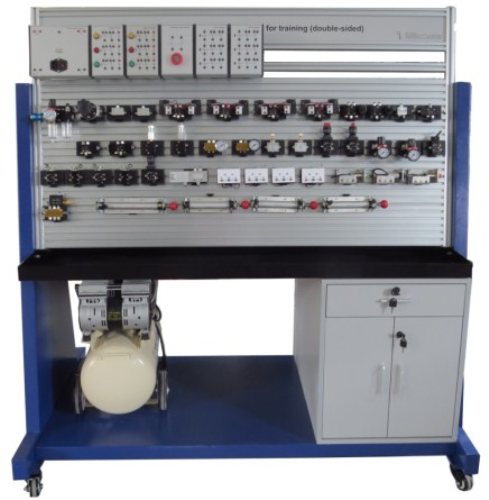 Electro-pneumatic workbench for training (double-sided), Teaching ...