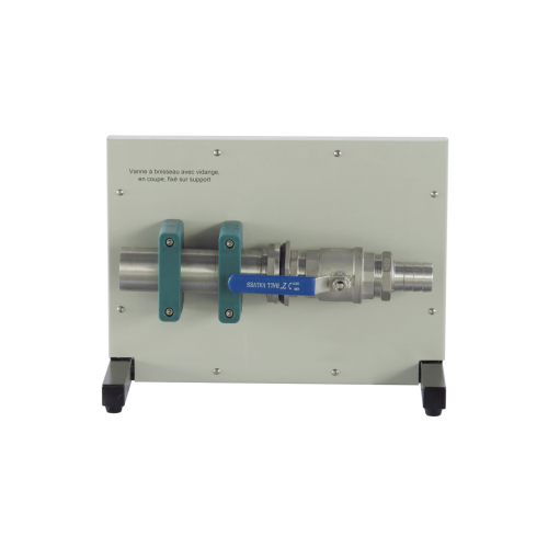 Ball Valve With Drain, Sectional, Fixed On Support Educational ...